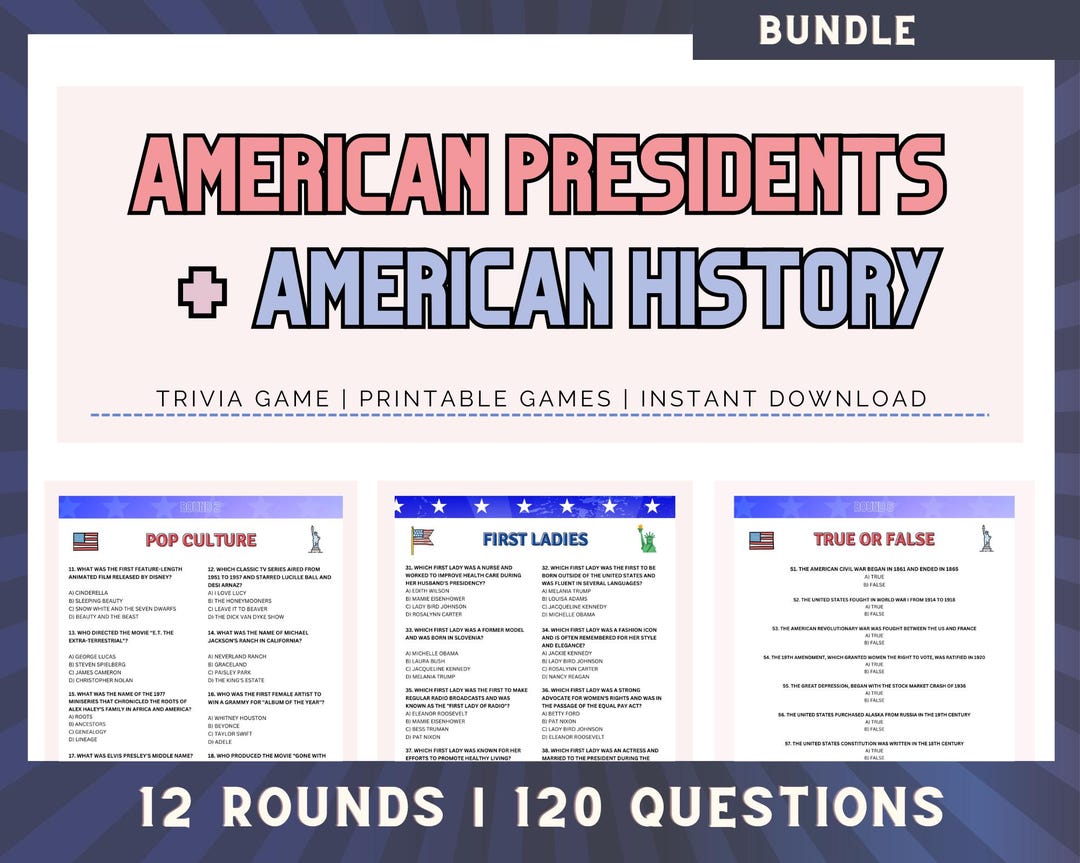 American History Trivia | US Presidential Trivia | American Trivia ...