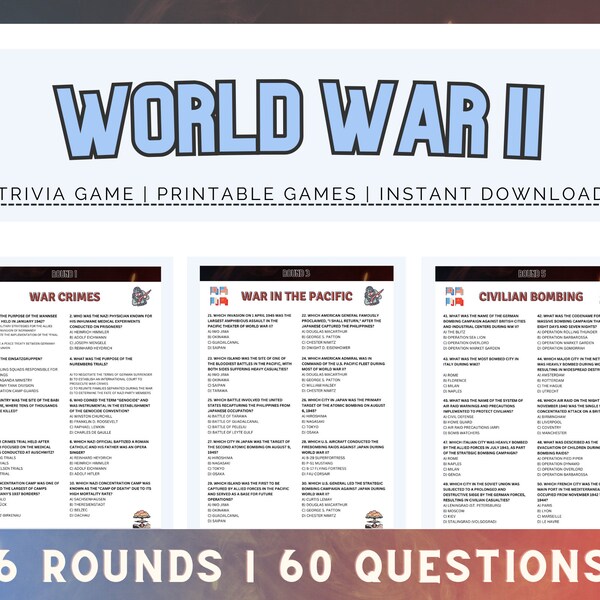 World War Ii Printables - Etsy