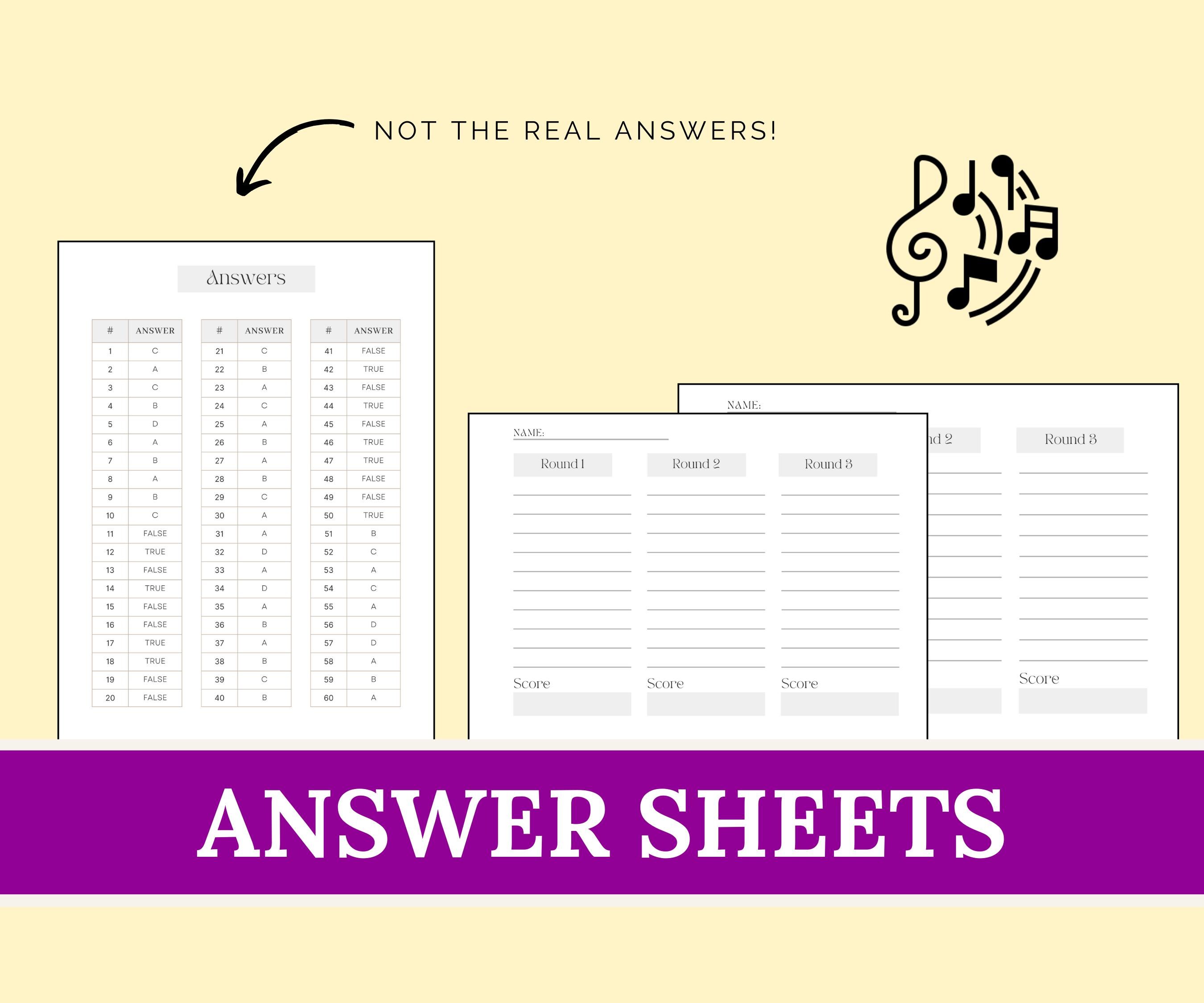 Guess the Decade: Music Trivia Game, Printable Music Quiz, Decade ...