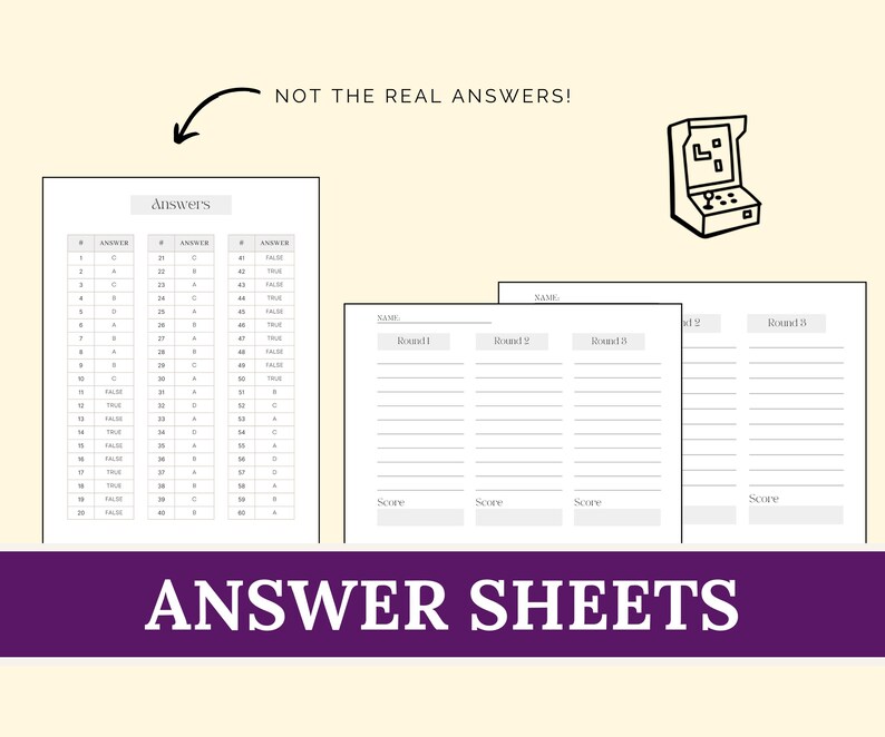 Born in the 70s, 80s, 90s Printable Trivia Game | Decades Party Game ...