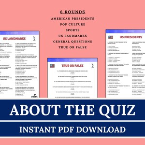 American History Trivia | Printable Trivia Game | Trivia Night ...