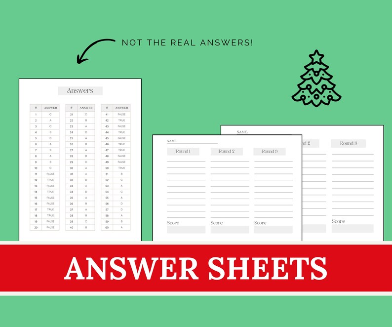 Christmas Trivia Game | Printable Christmas Party Games | Christmas ...