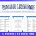 World Leaders Trivia | Fun Printable Politics Game | History Trivia ...