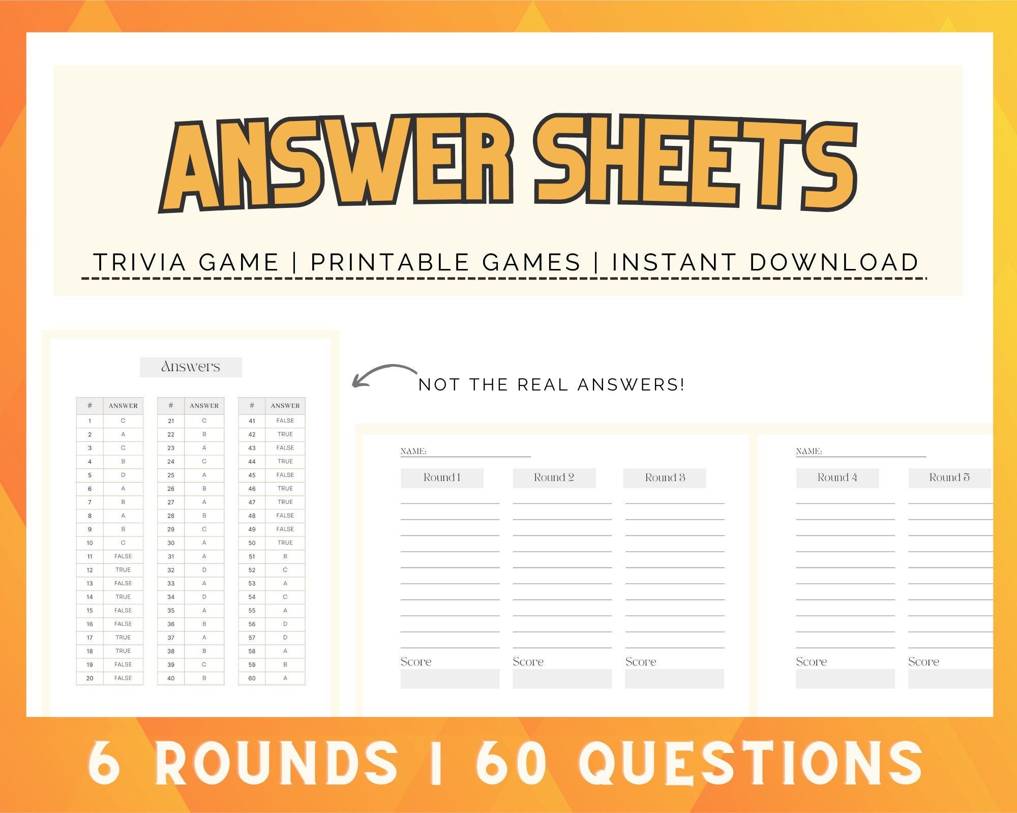 The Basketball Trivia | Fun Printable Trivia Game | 60 Trivia Questions ...