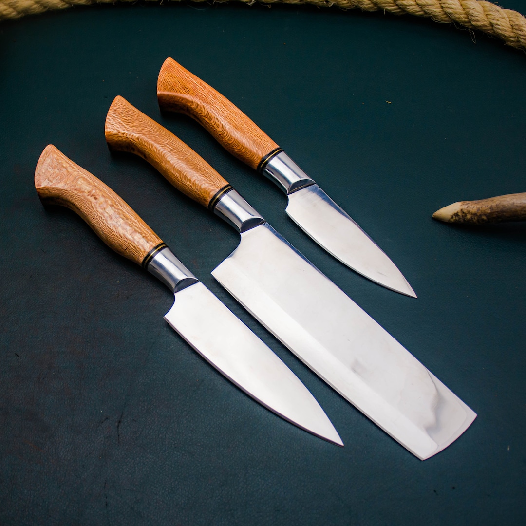 Beautiful Handmade Stainless Chef Set Chef Knife Kitchen Knife Clever ...