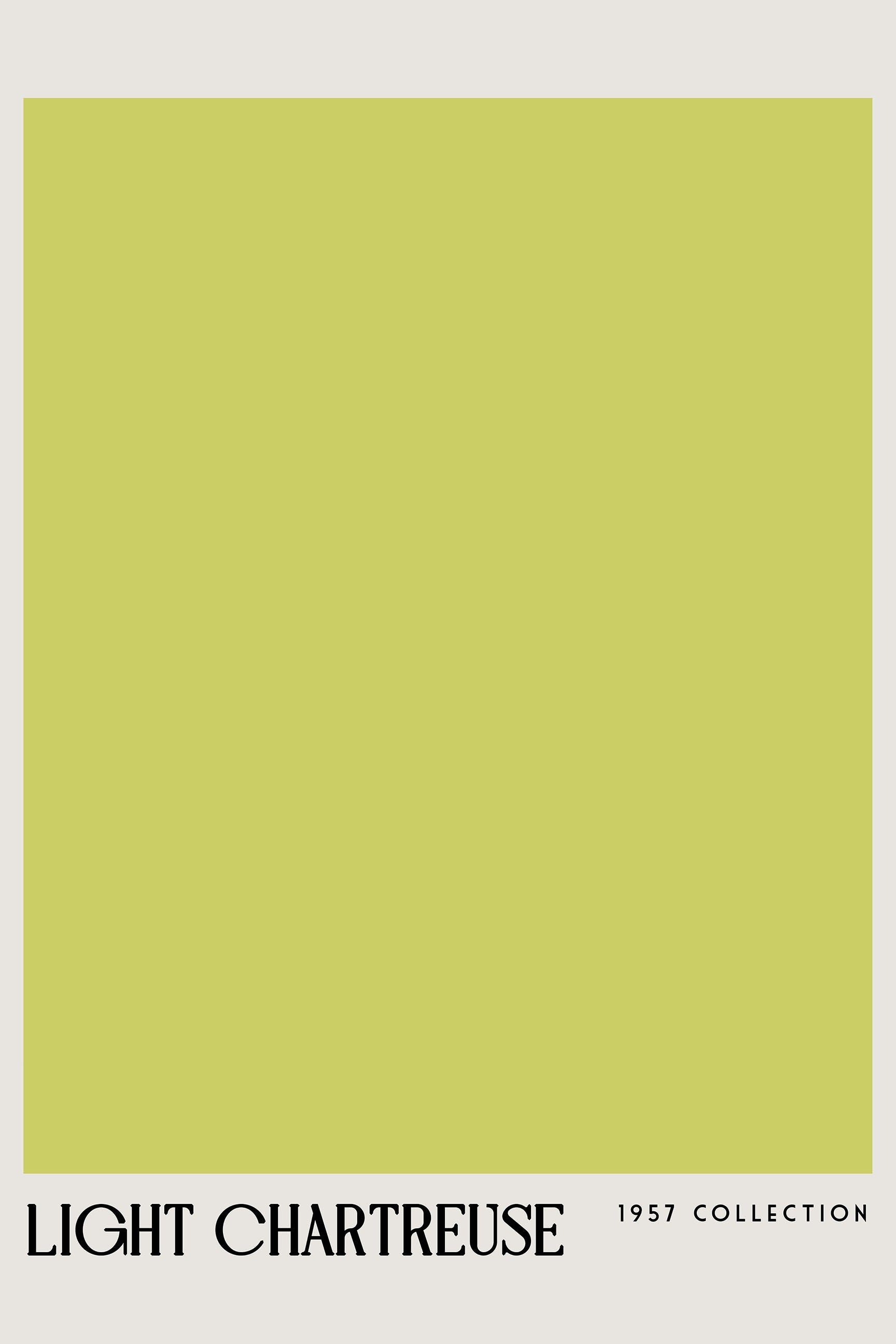 1950's Wall Color Artwork Printable- Light Chartreuse - Etsy