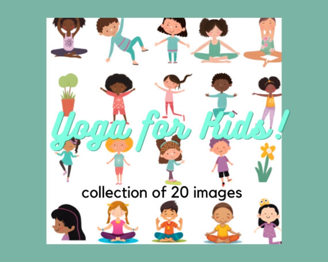 Cute & Fun Yoga Clipart Collection - Digital Download, Yoga Clipart ...