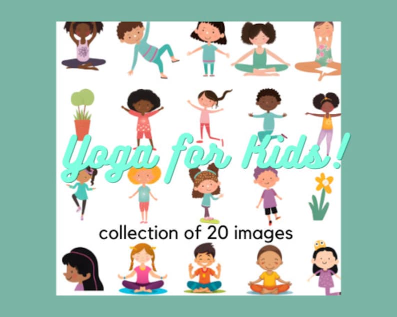 Cute & Fun Yoga Clipart Collection - Digital Download, Yoga Clipart ...