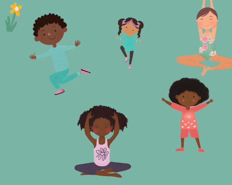 Cute & Fun Yoga Clipart Collection - Digital Download, Yoga Clipart ...