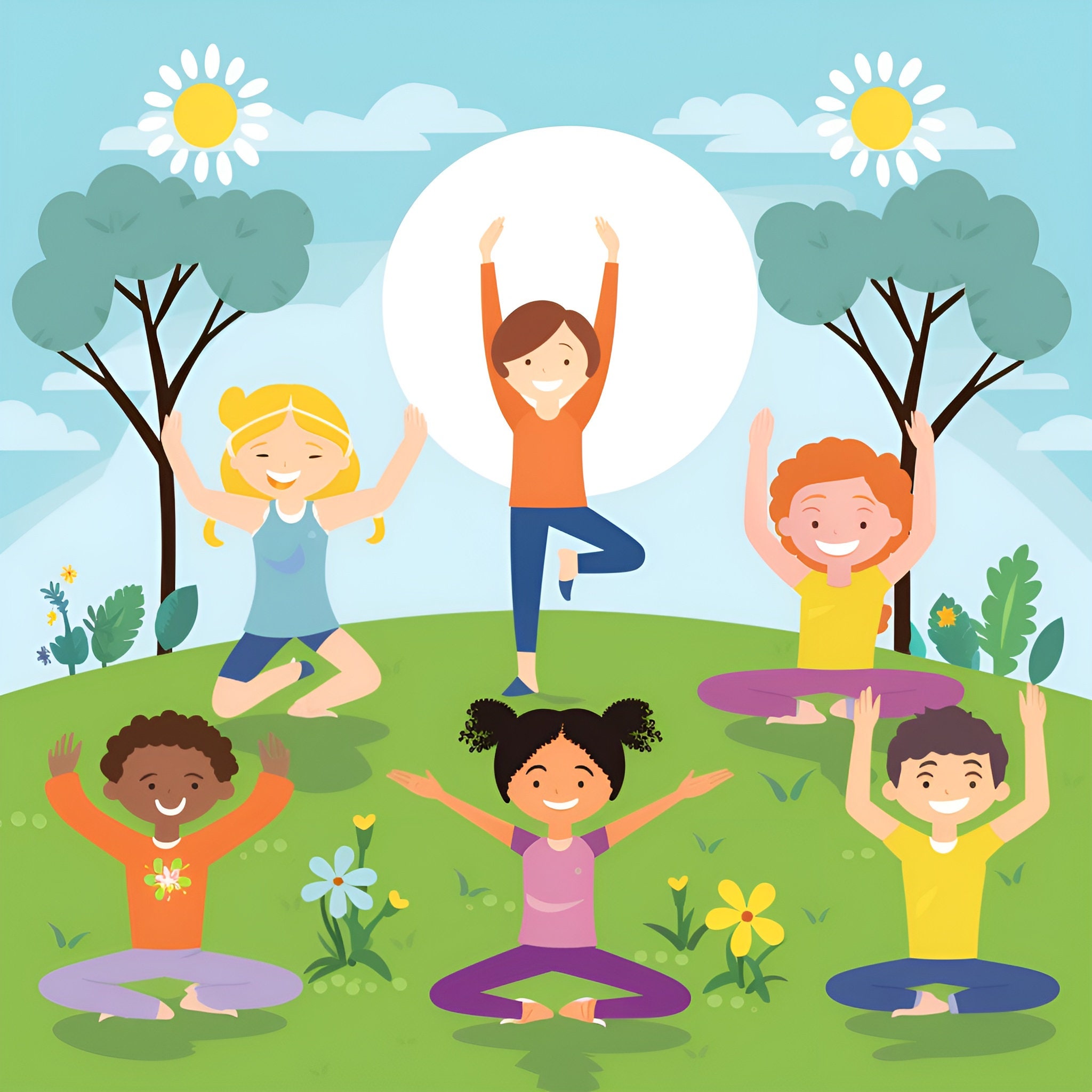 Cute & Fun Yoga Clipart Collection - Digital Download, Yoga Clipart ...