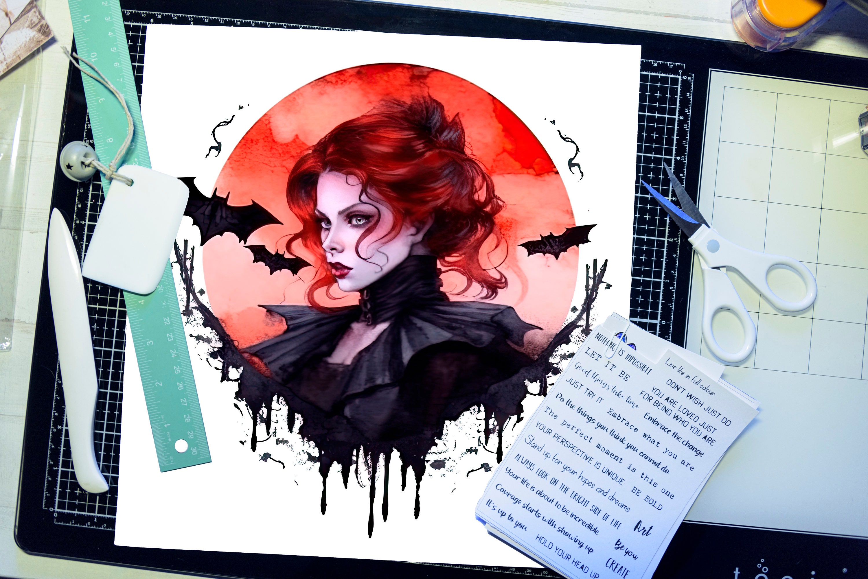 Victorian Vampire, Vintage Vampire Watercolor, Vintage Gothic, Vampire ...