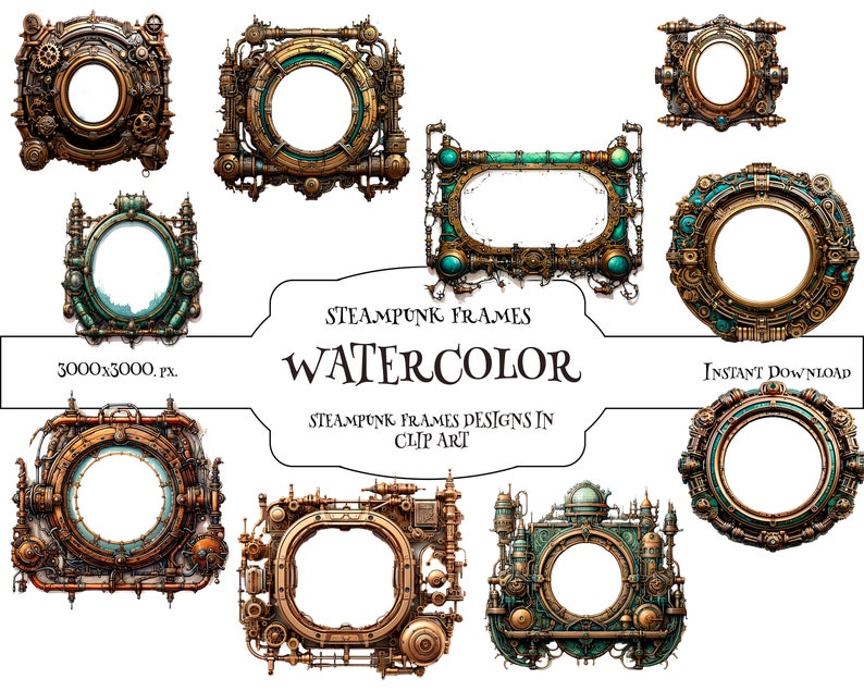 Embrace the Steampunk Aesthetic With Printable Steampunk Frames! Create ...