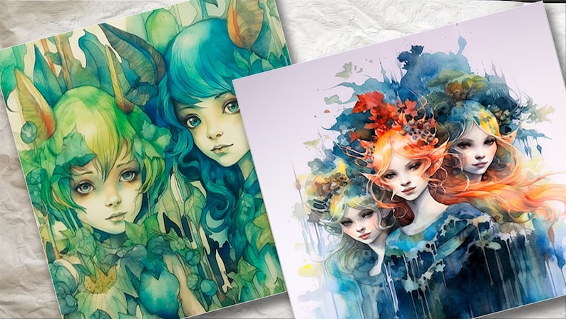 Enchanting Elf Portraits: Elven Junk Journal, Digital Paper, Collage ...