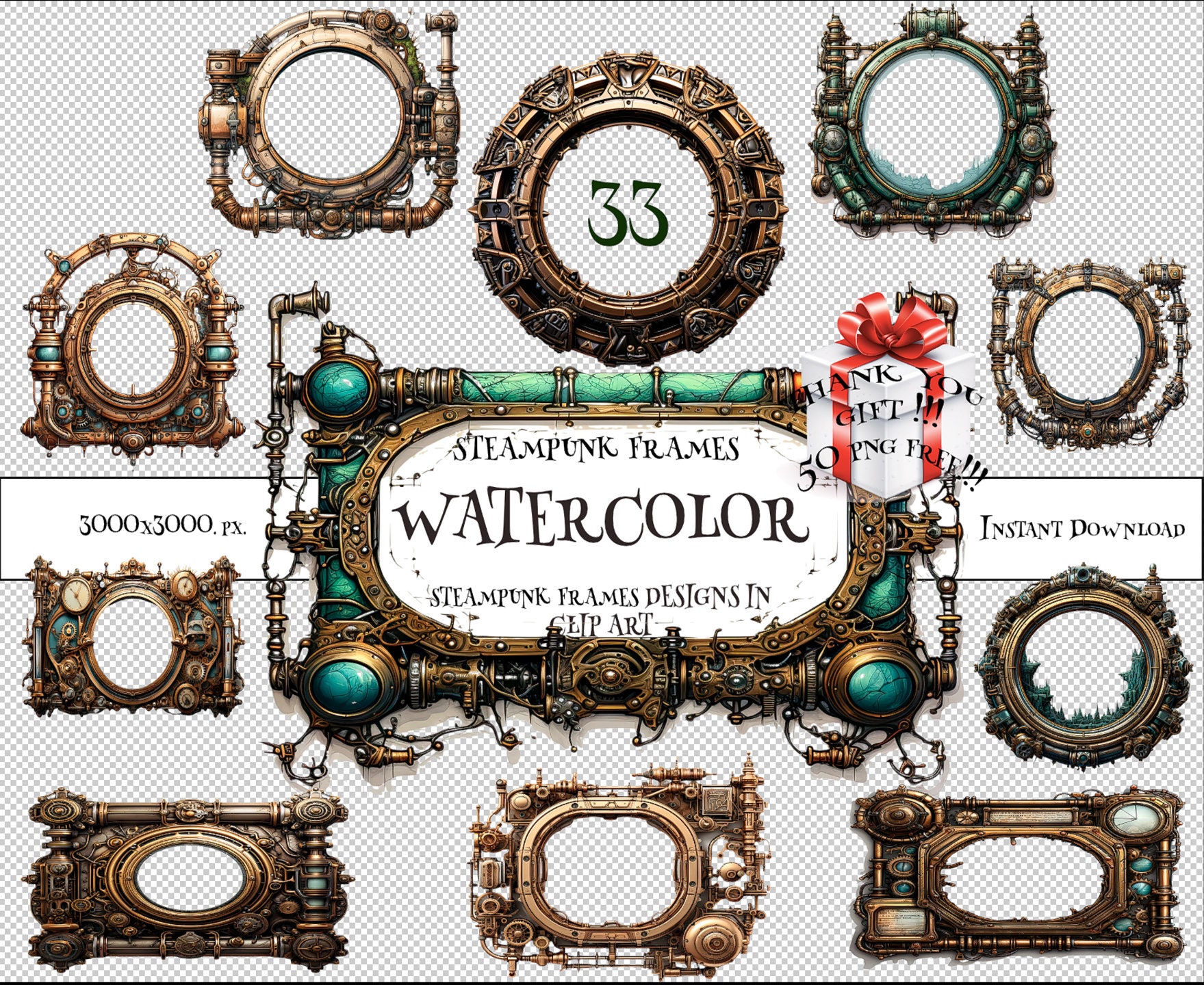 Embrace the Steampunk Aesthetic With Printable Steampunk Frames! Create ...