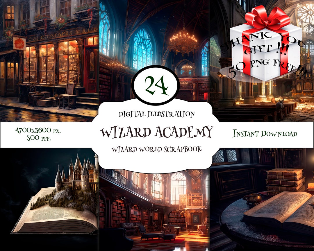 Wizard Digital Paper, Magic School Paper, Wizard Academy Paper, Wizard ...