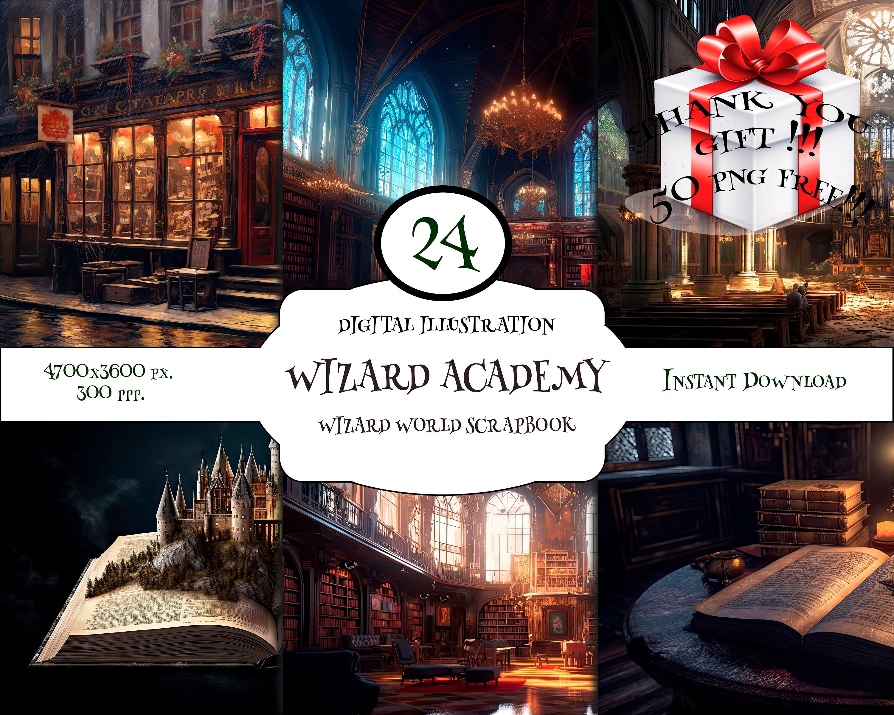 Wizard Digital Paper, Magic School Paper, Wizard Academy Paper, Wizard ...