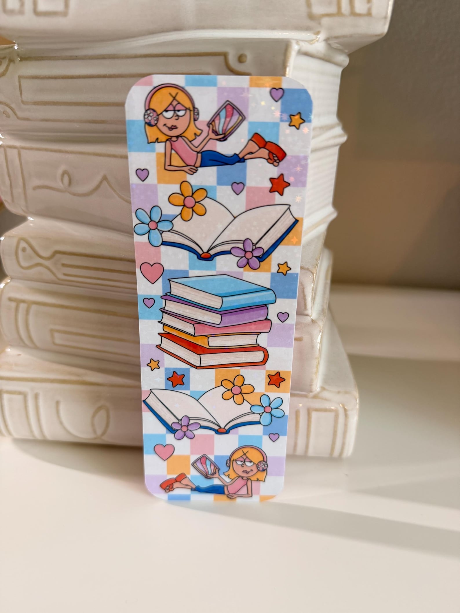 Cute Bookmark for Book Lovers, Reading Journal, Bookworm Aesthetic Gift ...