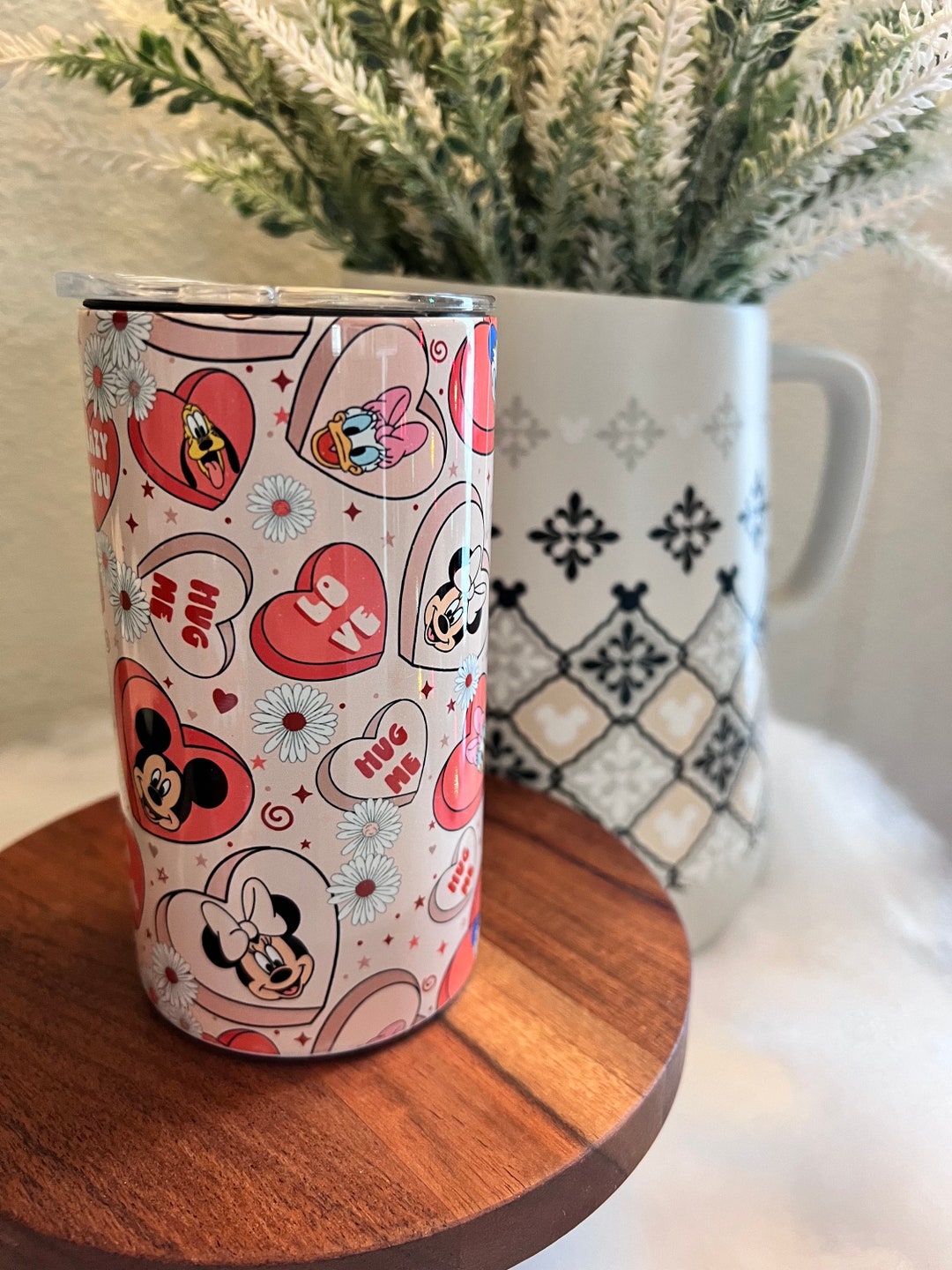 12 Oz Tumbler Kids Tumbler Straw Mickey Valentine's Cup Disney ...