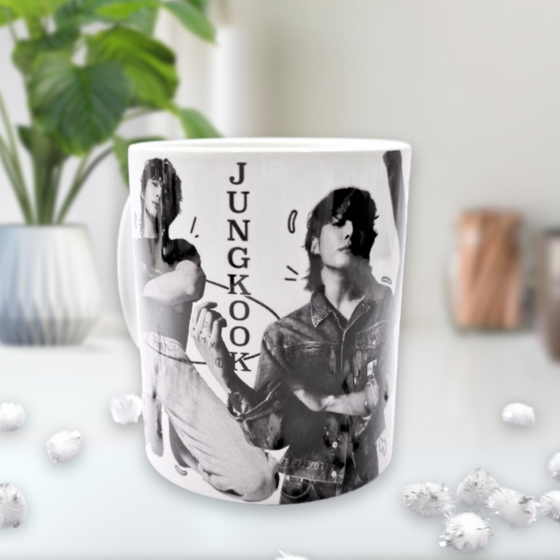 Jungkook BTS Mug, Kalvin Clein Design, Kpop Fan Gift - Etsy