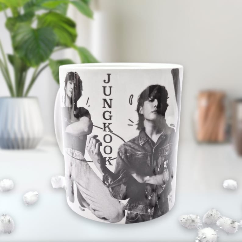 Jungkook BTS Mug, Kalvin Clein Design, Kpop Fan Gift - Etsy
