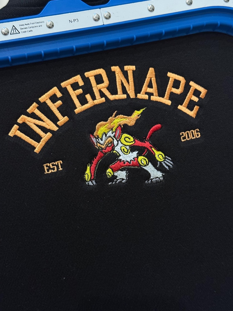 Custom Embroidered Aipom Hoodie, Japanese Video Game Sweatshirt and ...