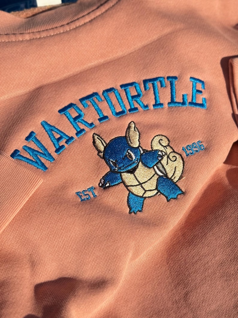 Custom Embroidered Aipom Hoodie, Japanese Video Game Sweatshirt and ...