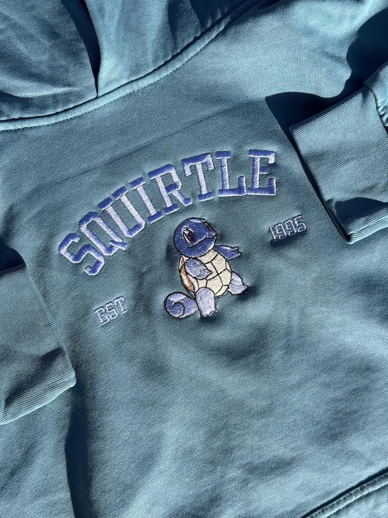 Custom Embroidered Aipom Hoodie, Japanese Video Game Sweatshirt and ...