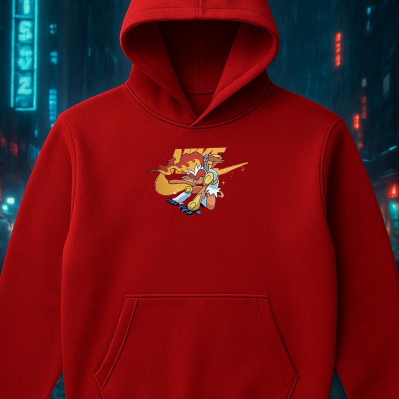 Custom Embroidered Fire Monkey Hoodie, Video Game Flame Design - Etsy UK