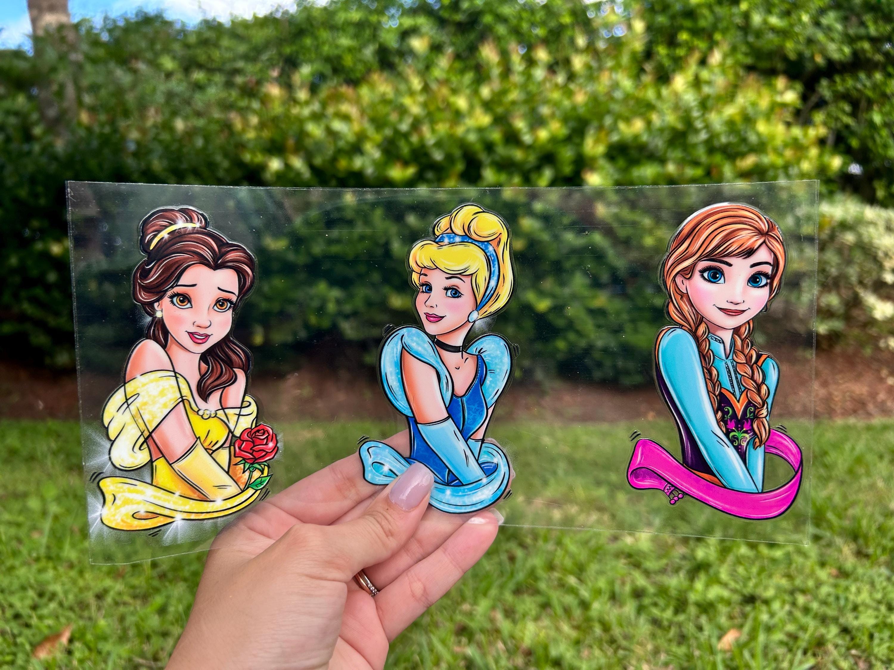 Princess Inspired Uv DTF 16oz Cup Wrap, DOUBLE Sided Print !!! Ready to ...
