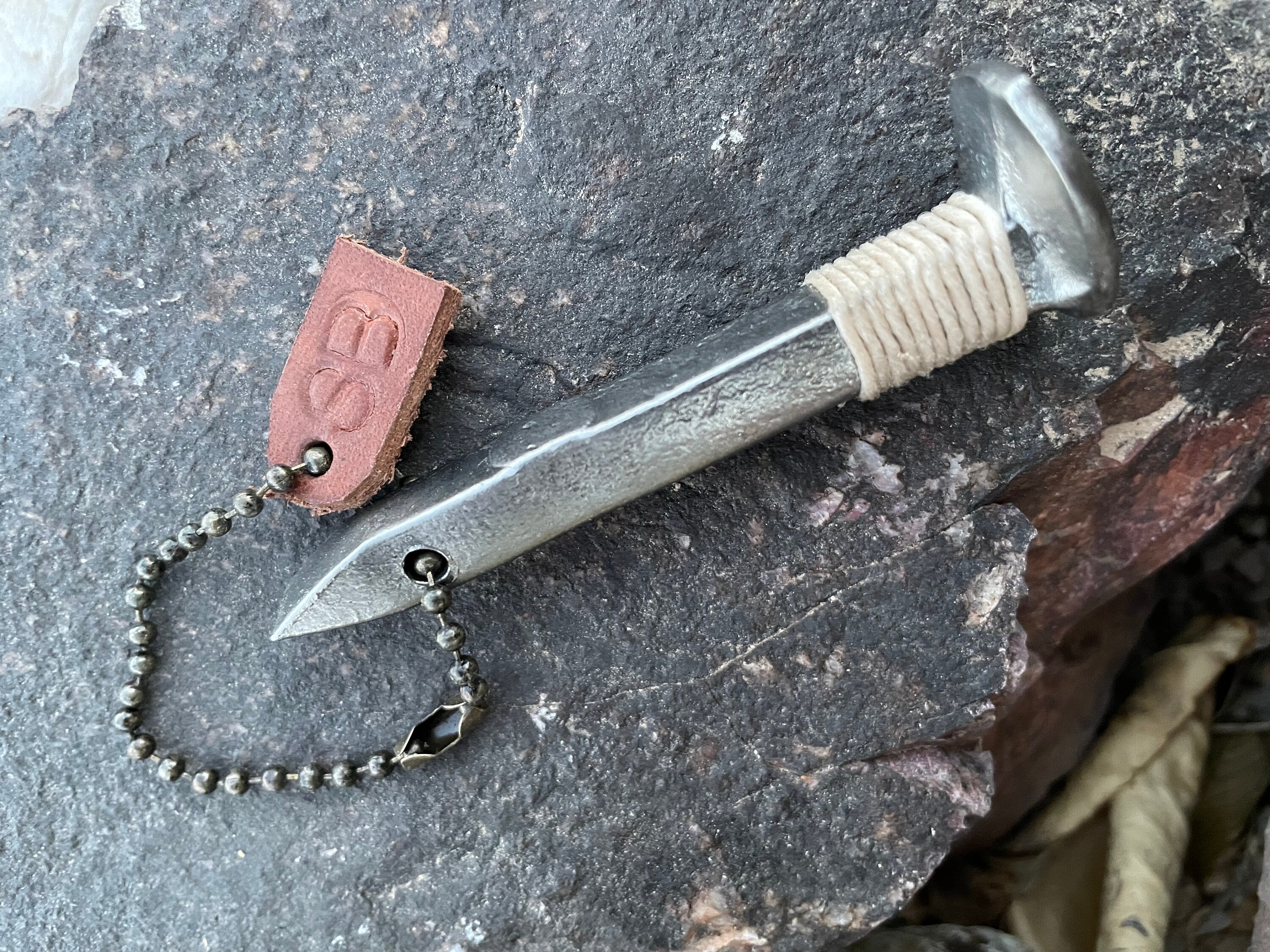 Rail Road Spike 15 Guage With White Wrap - Etsy