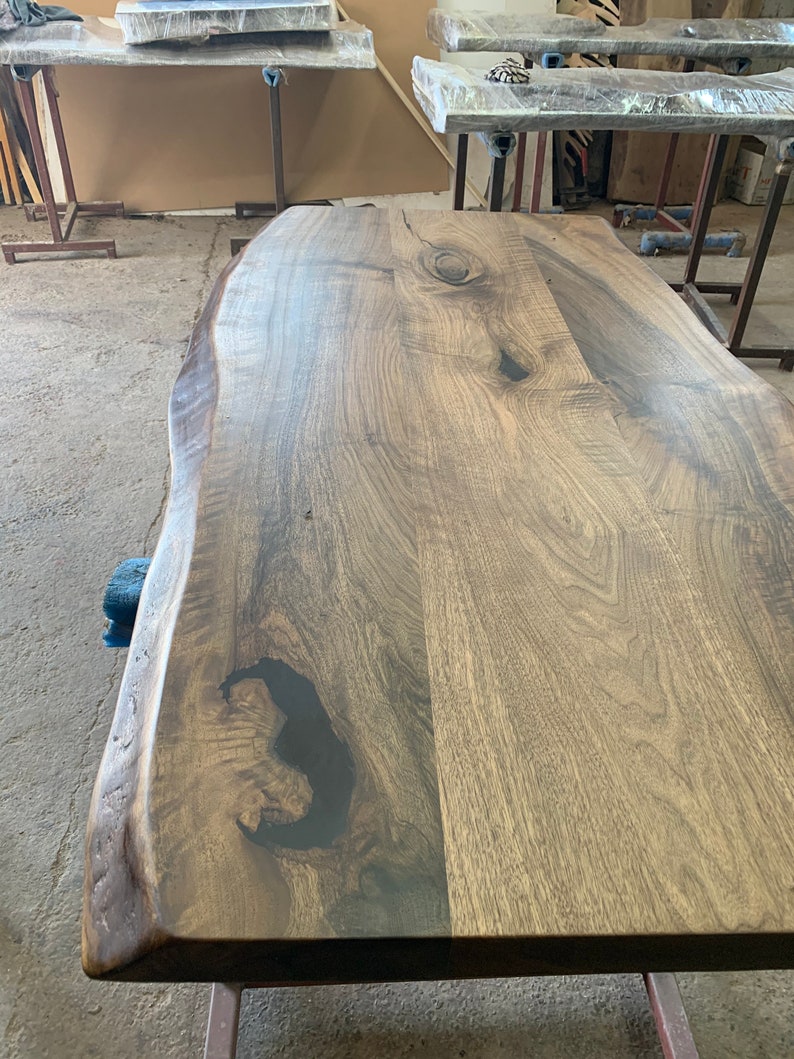 Live Edge Walnut Table Walnut Table Custom Table Dinning - Etsy