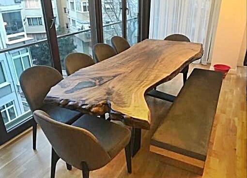 Single Slab Natural Solid American Black Walnutwalnut Desk - Etsy