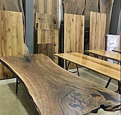 Single Slab Natural Solid American Black Walnutwalnut Desk - Etsy