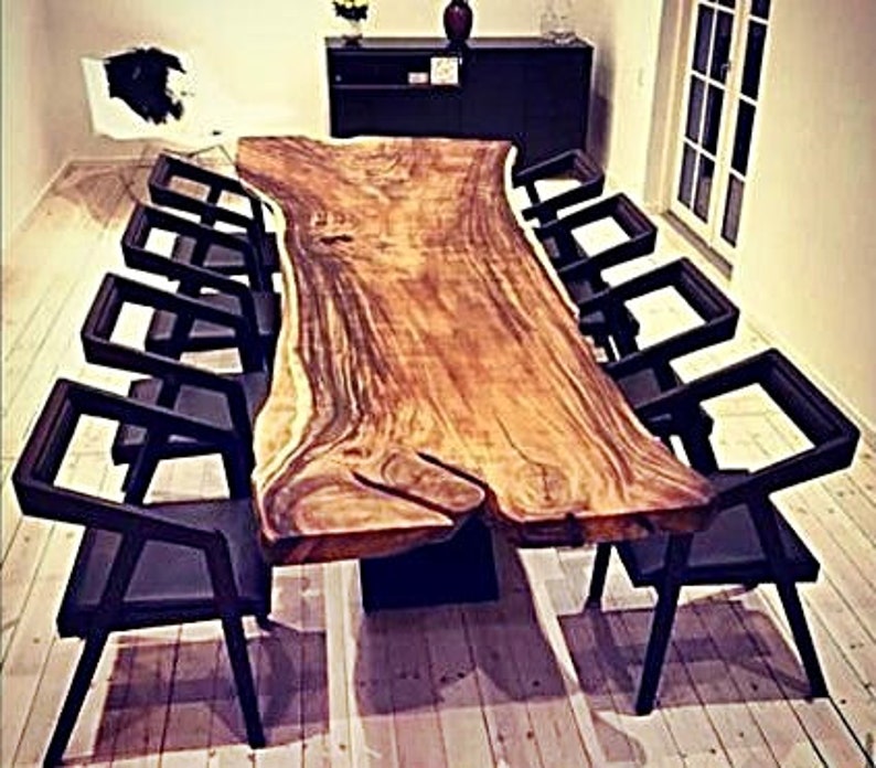 Single Slab Natural Solid American Black Walnutwalnut Desk - Etsy