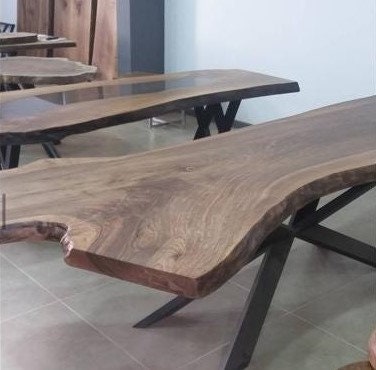 Single Slab Natural Solid American Black Walnutwalnut Desk - Etsy