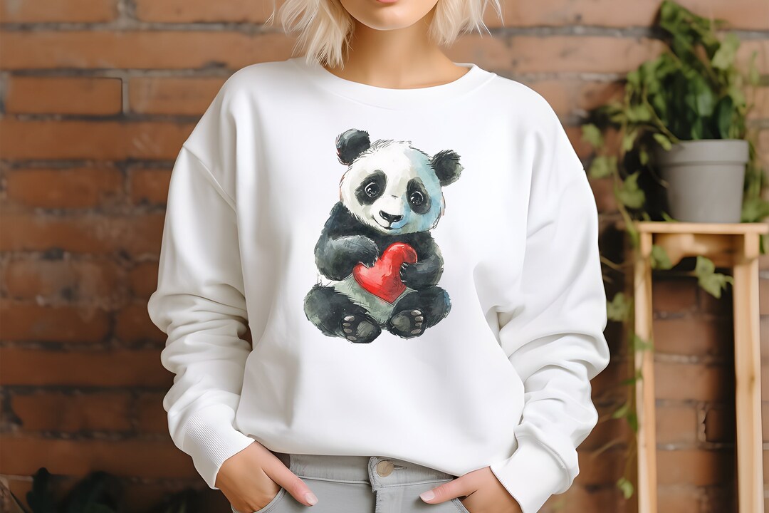 Panda Lover Sweatshirt, Cute Panda Sweater, Vintage Panda Sweatshirt ...