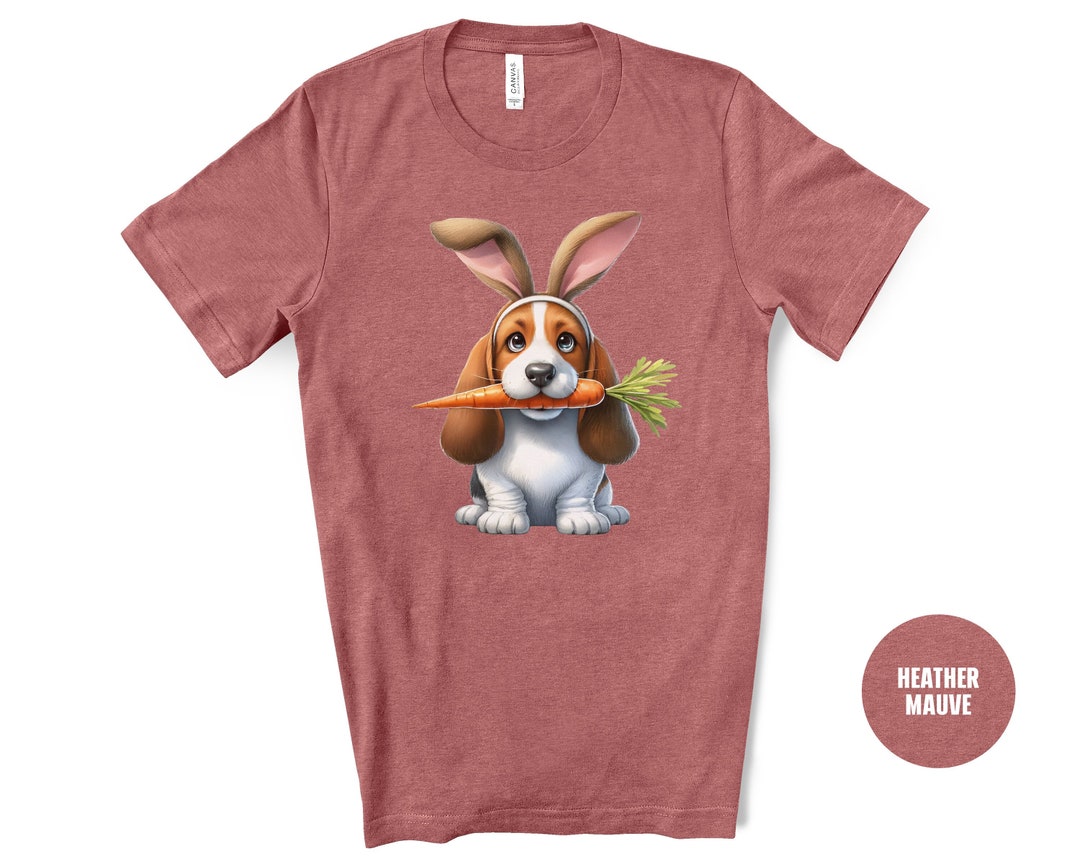 Easter Basset Hound Dog Shirt Easter Dog Bunny Shirt Dog Shirt Happy ...