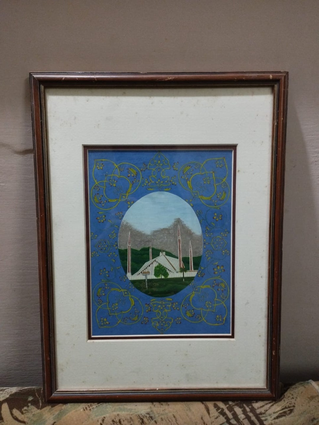 Miniature Art of Mosque, Islamic Wall Art of Faisal Mosque Pakistan - Etsy