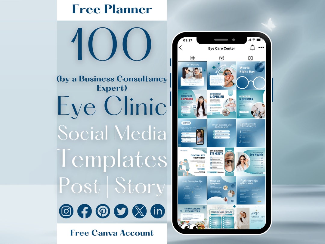 100 Optometry Insta Post Story Carousel Eye Care Clinic Business ...
