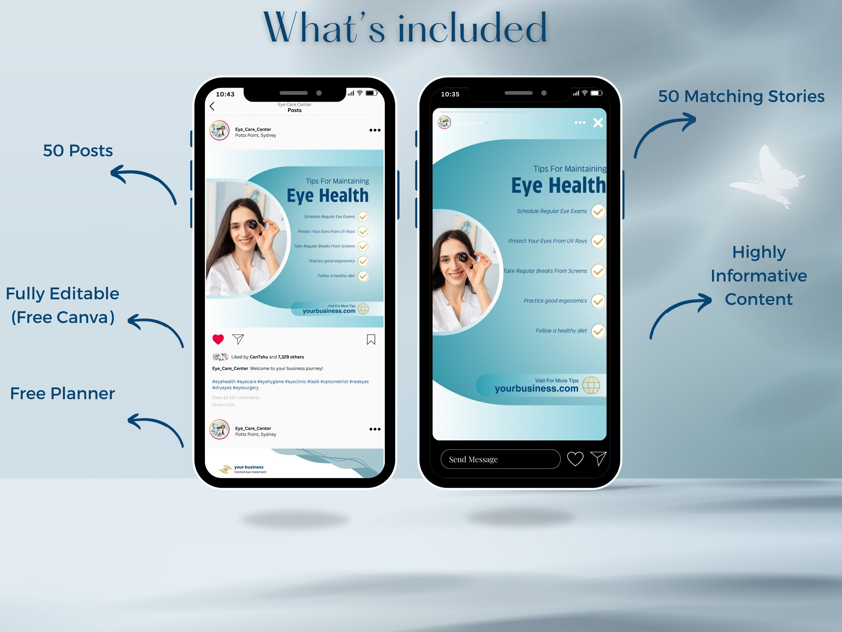 100 Optometry Insta Post Story Carousel Eye Care Clinic Business ...