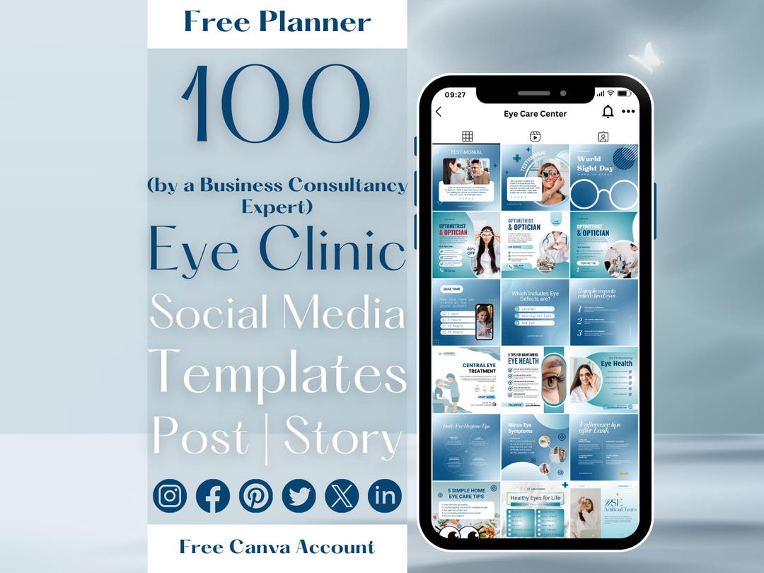 100 Optometry Insta Post Story Carousel Eye Care Clinic Business ...