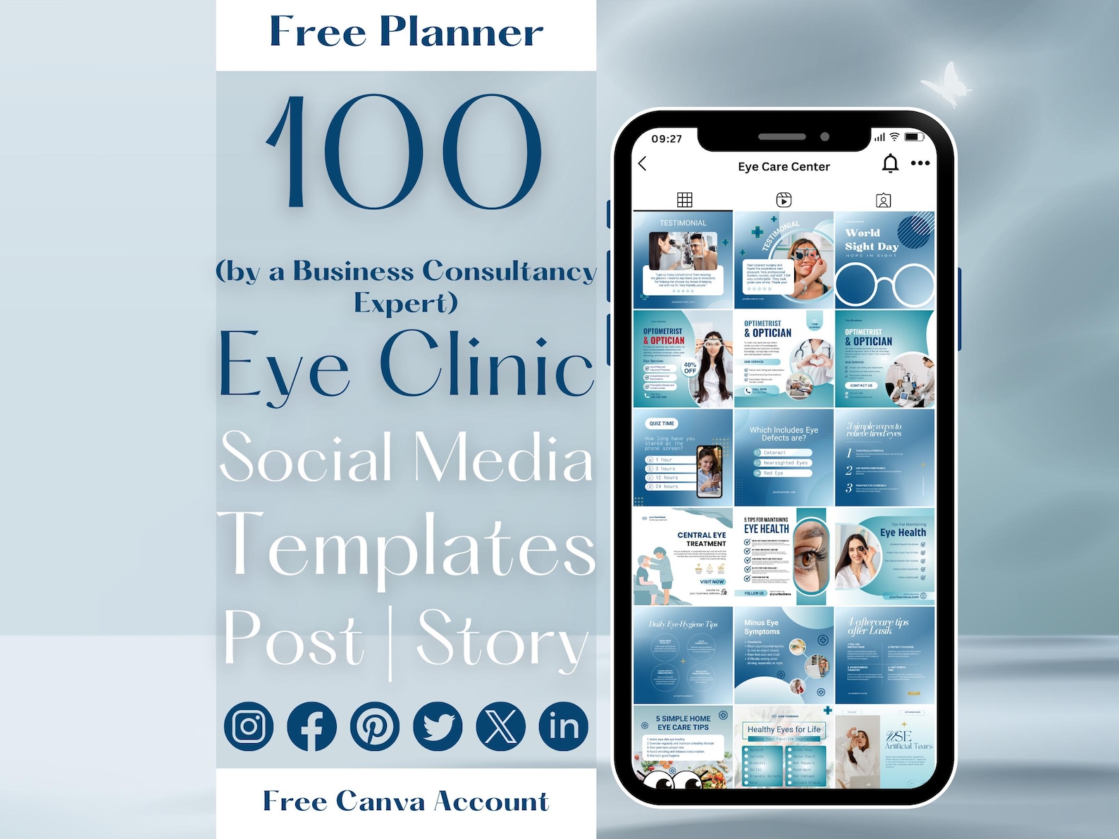100 Optometry Insta Post Story Carousel Eye Care Clinic Business ...