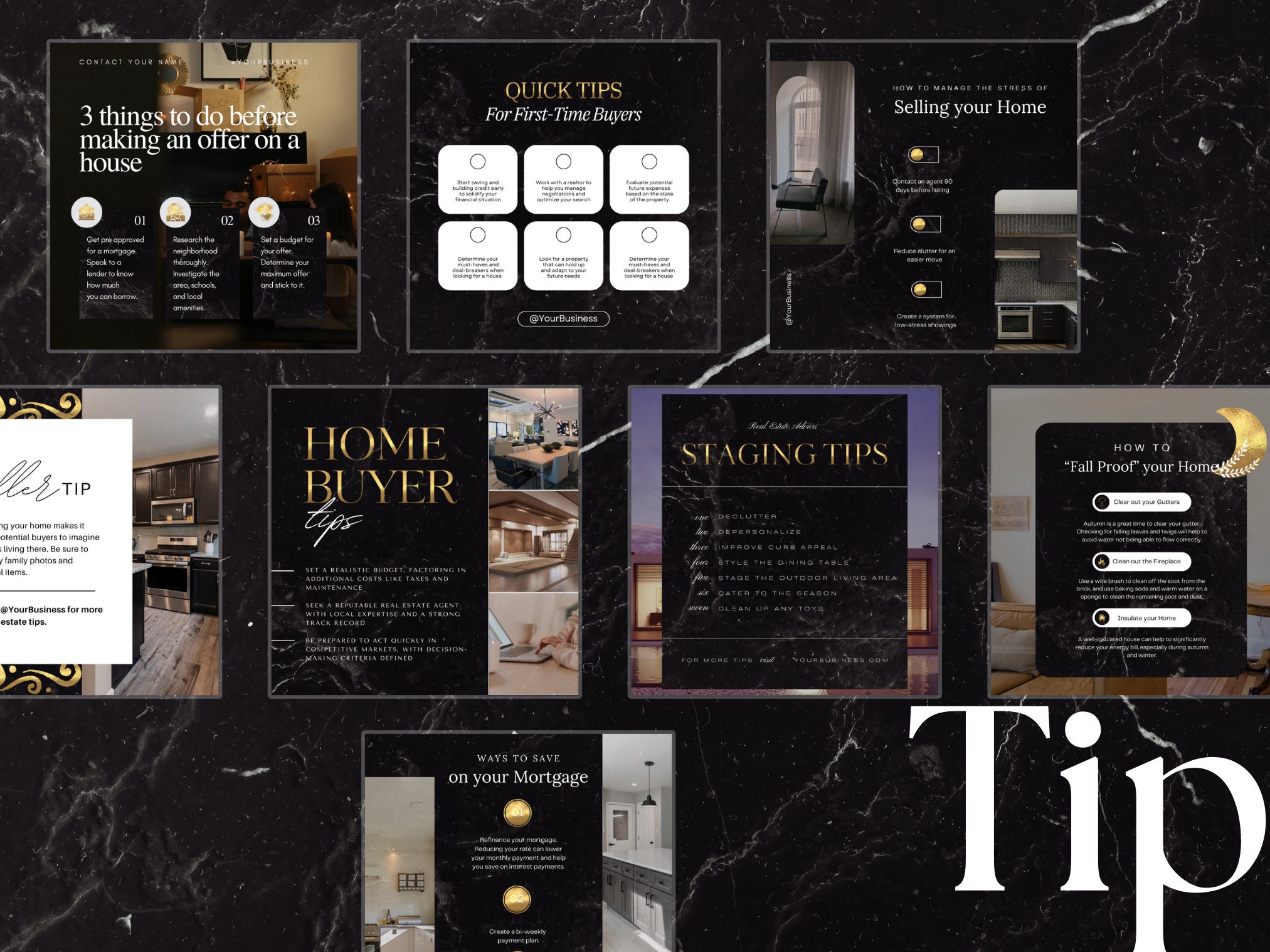 270 Real Estate Agent Insta Post Story Carousel Luxe IG Editable Canva ...