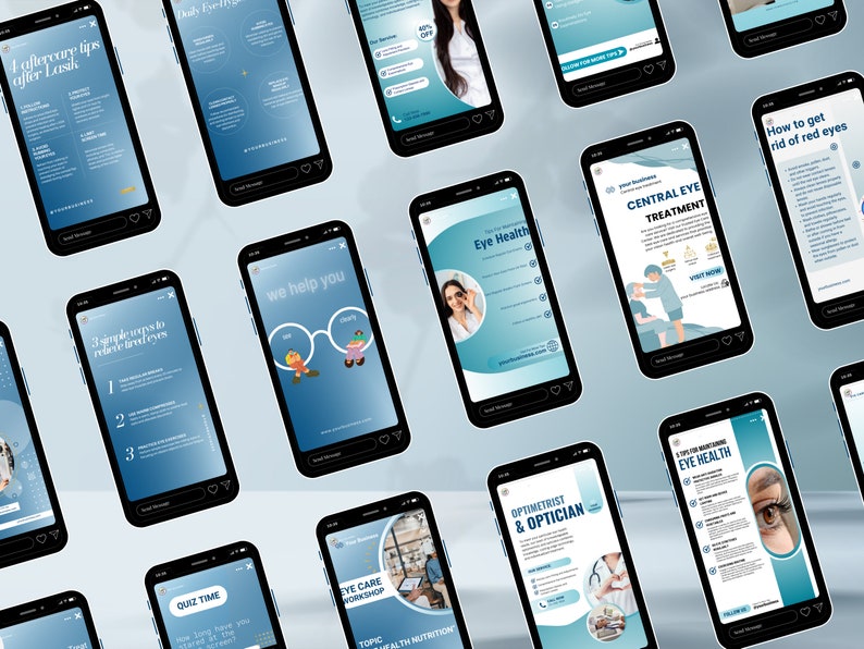 100 Optometry Insta Post Story Carousel Eye Care Clinic Business ...