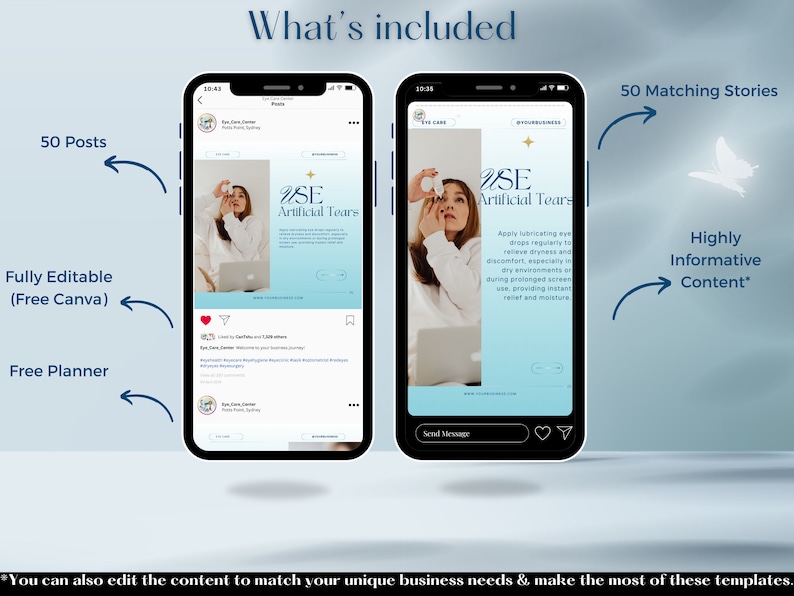 100 Optometry Insta Post Story Carousel Eye Care Clinic Business ...