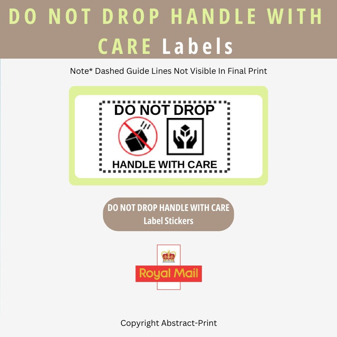 Do Not Drop Handle With Care Labels Stickers - Etsy