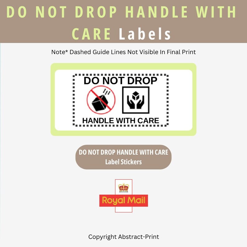 455 Do Not Drop Handle With Care Labels Stickers - Etsy