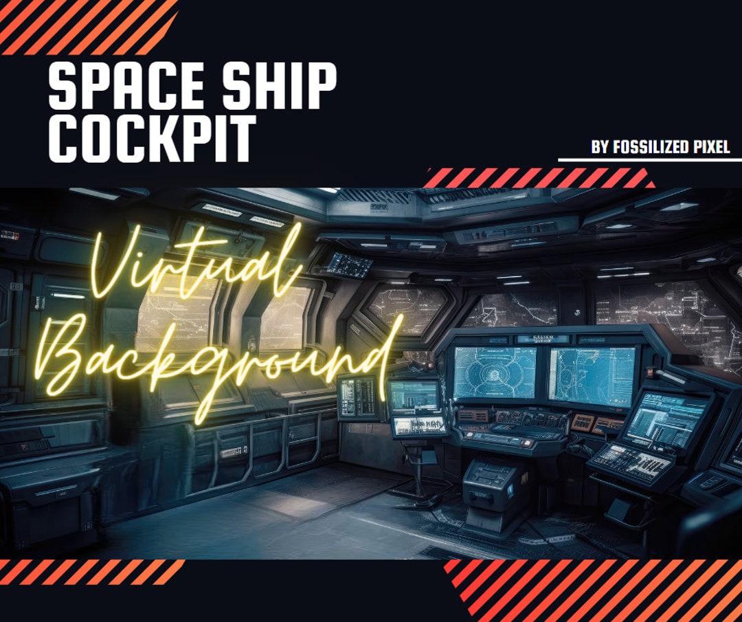 Spaceship Cockpit Virtual Background 01 Sci-fi Home Office - Etsy Australia