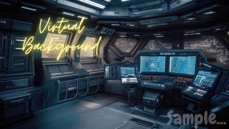 Spaceship Cockpit Virtual Background 01 Sci-fi Home Office - Etsy Australia