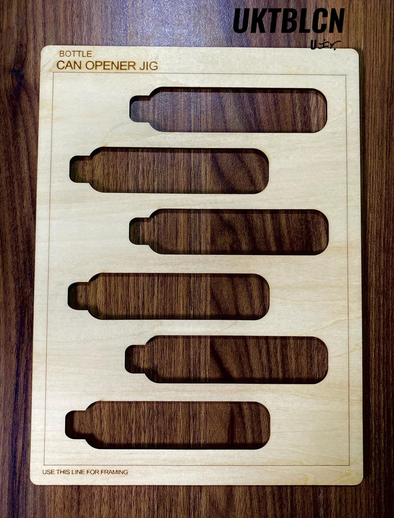 Wooden Bottle Opener Jig for Laser Engraving, Lightburn File for Diode Laser Engraving Machines ...